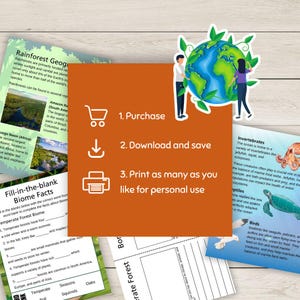 Biomes Unit Study Worksheets, Activities, With Geography and Climate ...