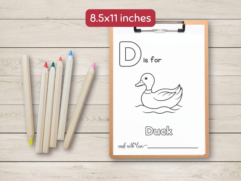 Farm Theme ABC Coloring Book, Baby Shower Guest Activity, Baby’s First ...