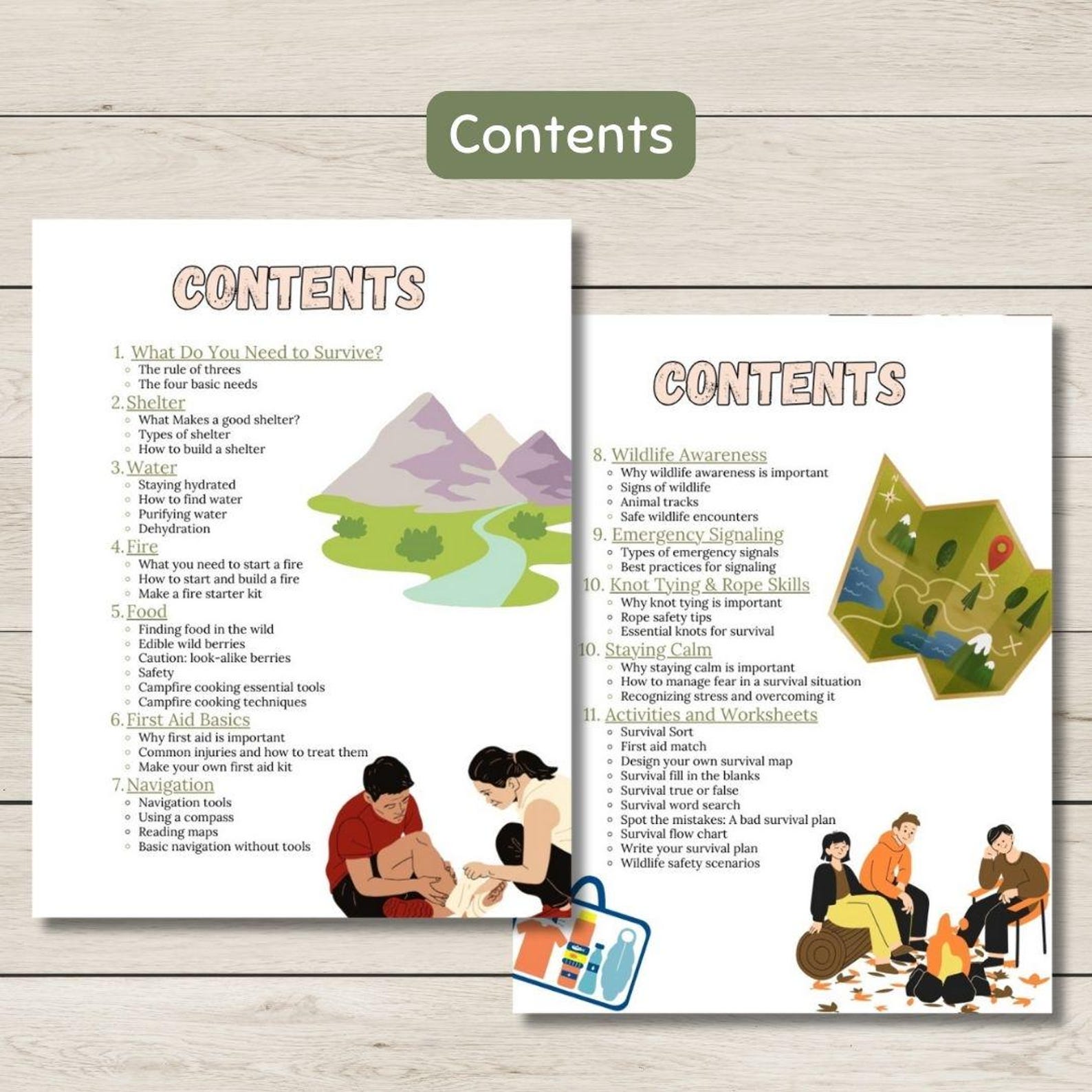 Survival Skills Unit Study for Summer Camp, Girl Scouts, Forest School ...