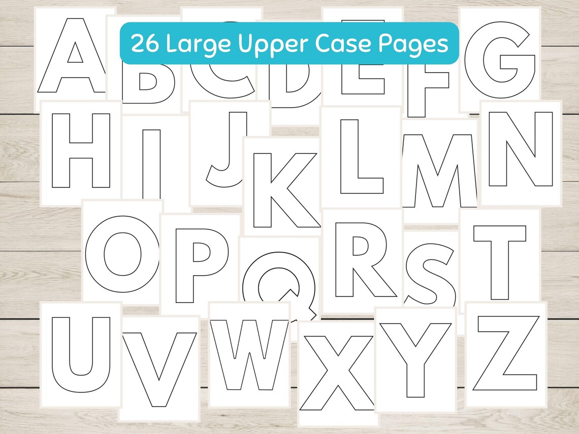 Printable Large Alphabet Block Letters and Numbers for Kids Crafts ...