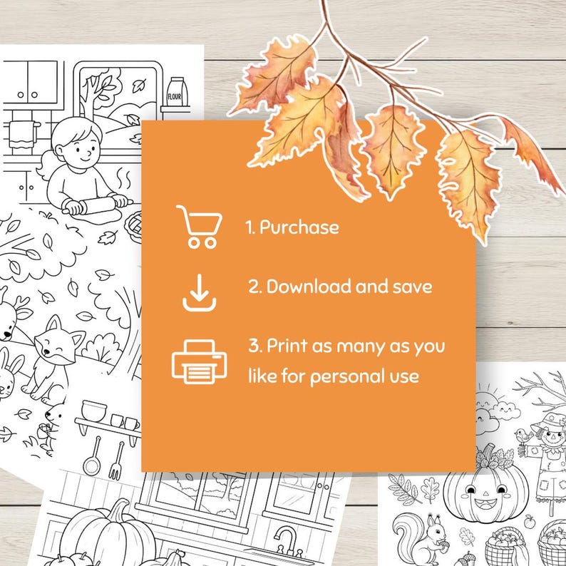 Cozy Autumn Coloring Pages Aesthetic October Coloring Book Cute Fall ...