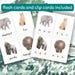 ABC Animal Flash Cards Printable Set Watercolor Design Beginning Sounds ...