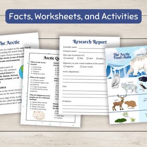 Arctic Unit Study With Comprehension Passages and Worksheets, Arctic ...