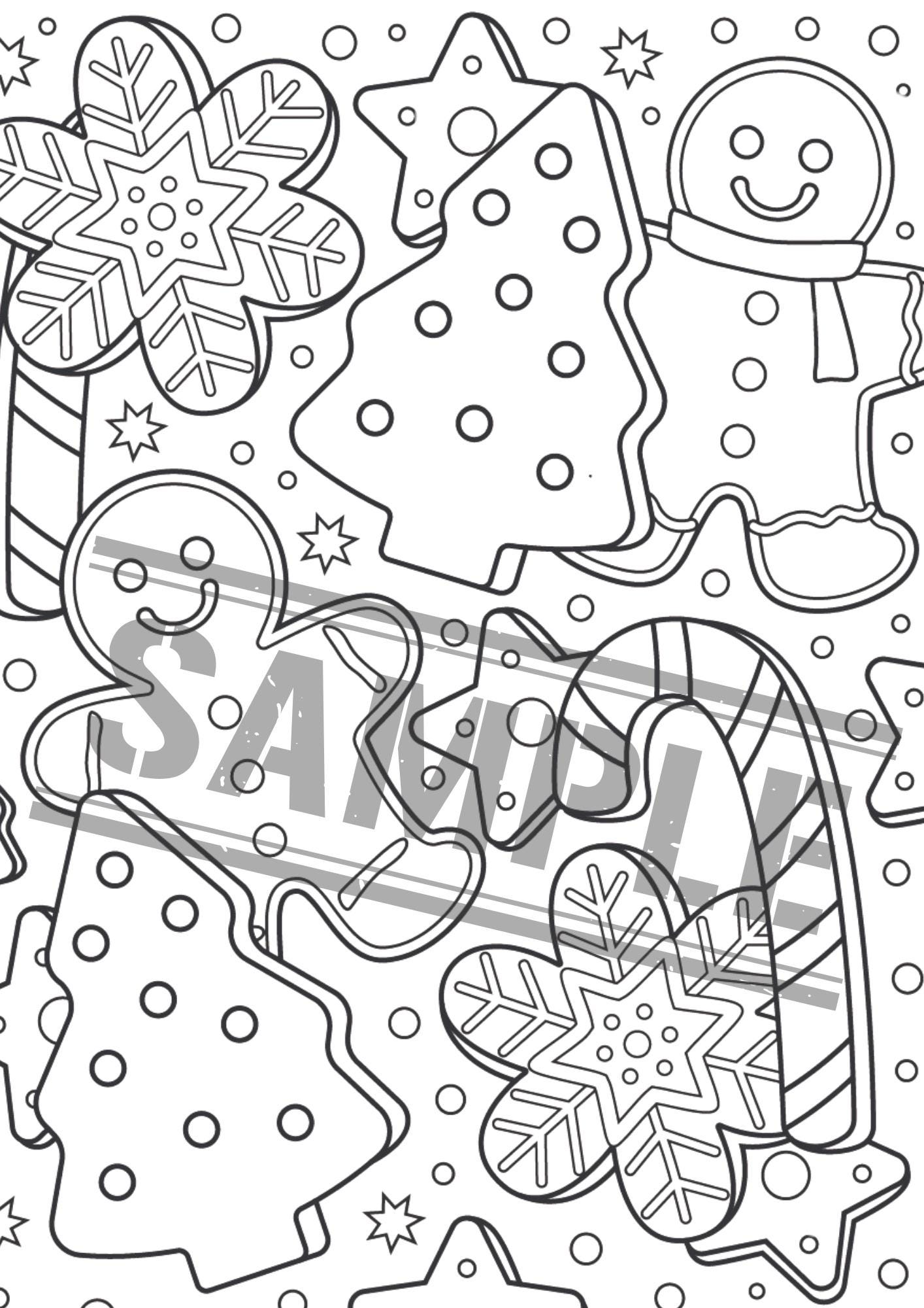 Gingerbread Coloring Pages - Etsy