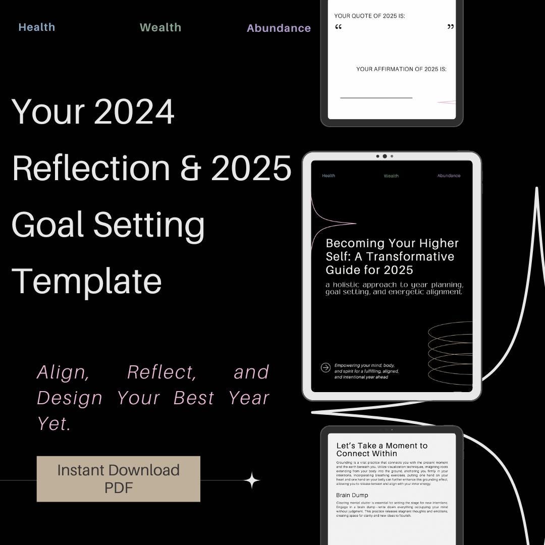 2024 Reflection & 2025 Goal Setting Template – Digital PDF Workbook - Etsy