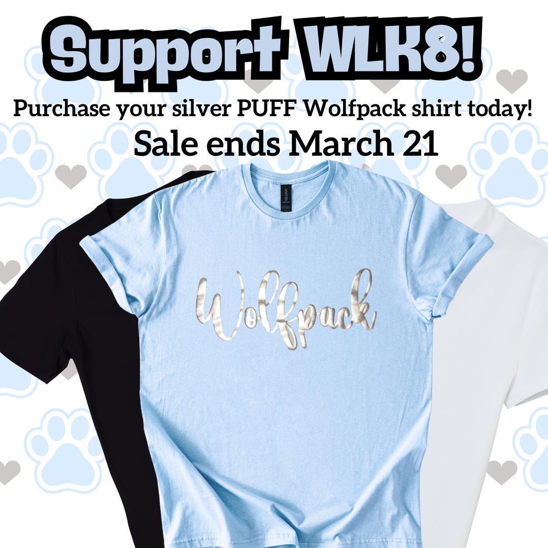 Silver Metallic Puff Wolfpack Shirt - Etsy