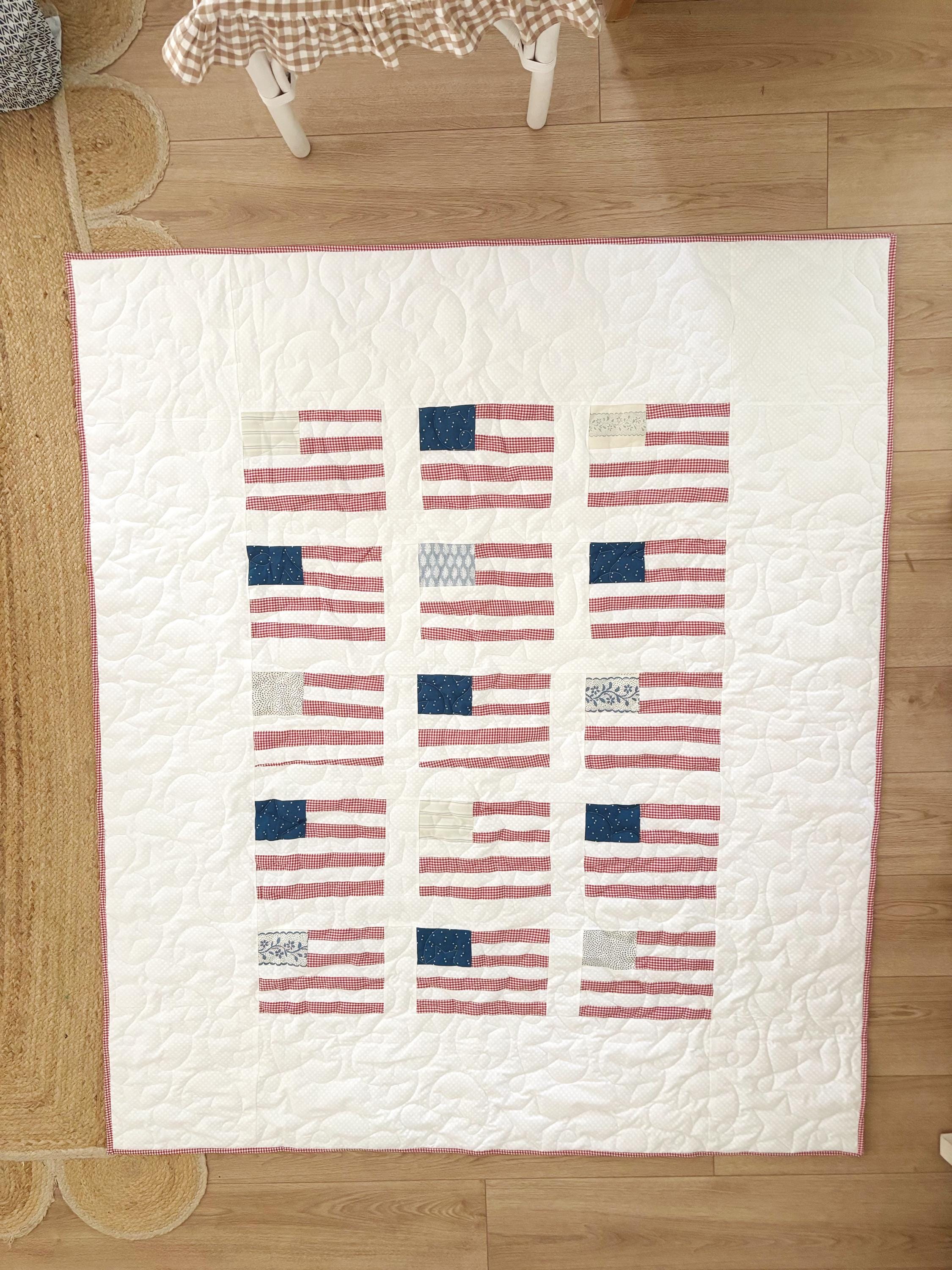 American Flag Quilt Digital Pattern PDF - Etsy