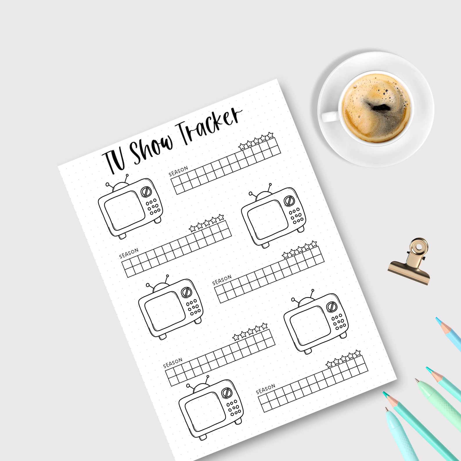 TV Show Tracker PRINTABLE Planner Page Journal Page Shows Watched ...