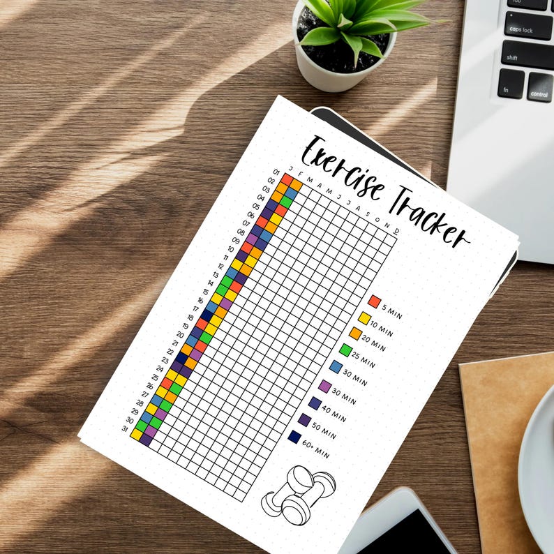 Exercise Tracker - PRINTABLE Journal Page - Workout Tracker - Exercise ...