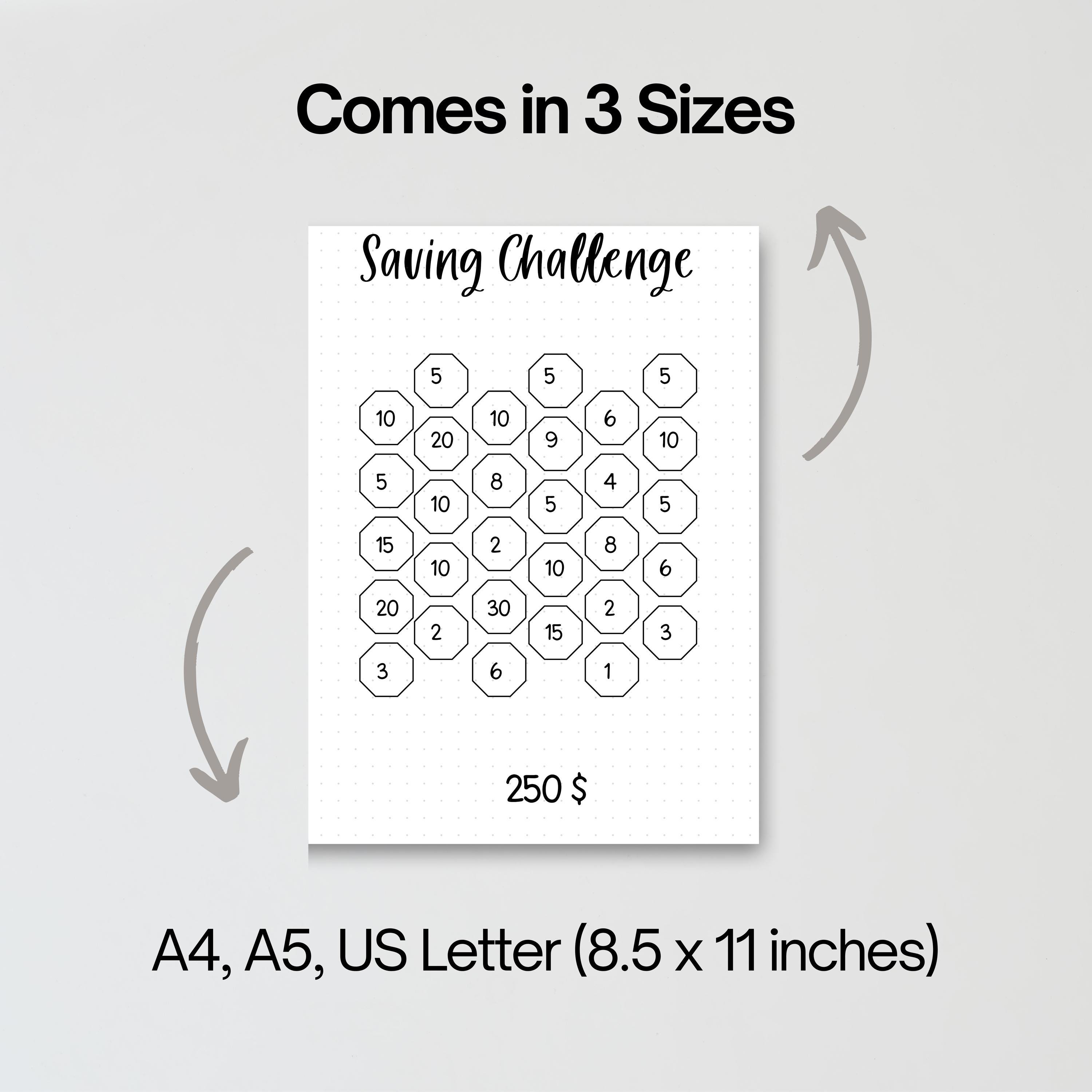 Printable Savings Challenge - Digital Download - PDF Savings Journal ...