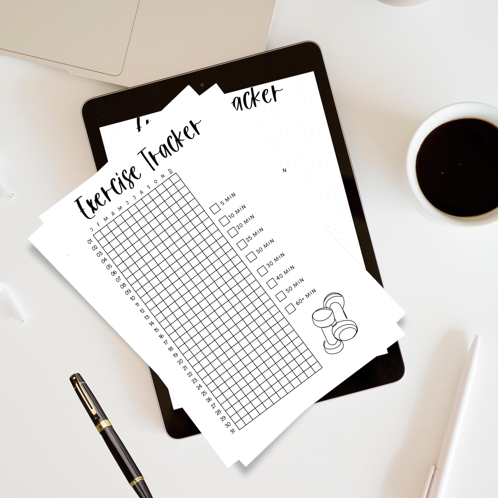 Exercise Tracker - PRINTABLE Journal Page - Workout Tracker - Exercise ...