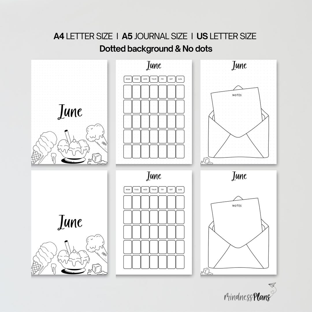 June Title Page - PRINTABLE June Calendar - Printable June Title Page ...
