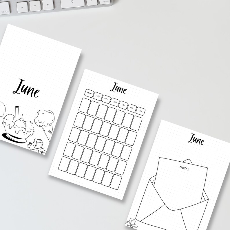 June Title Page - PRINTABLE June Calendar - Printable June Title Page ...