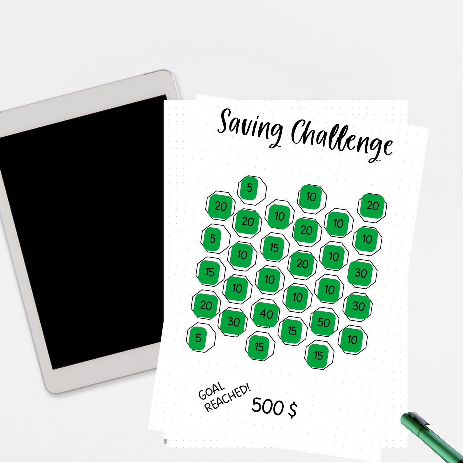 Printable Savings Challenge - Digital Download - PDF Savings Journal ...