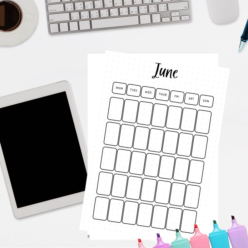 June Title Page - PRINTABLE June Calendar - Printable June Title Page ...
