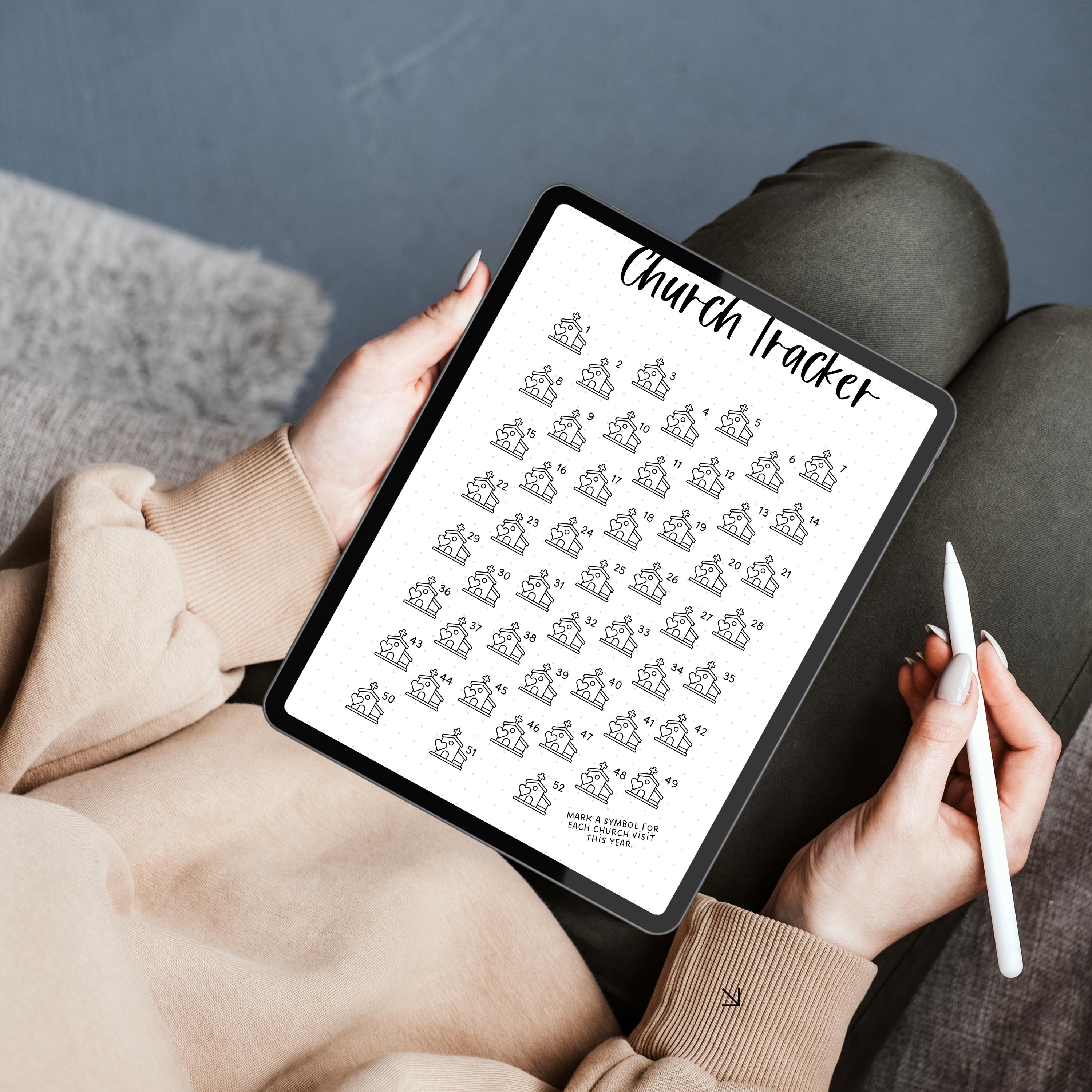 Church Tracker PRINTABLE Journal Page Track Church Bible Study Bible ...