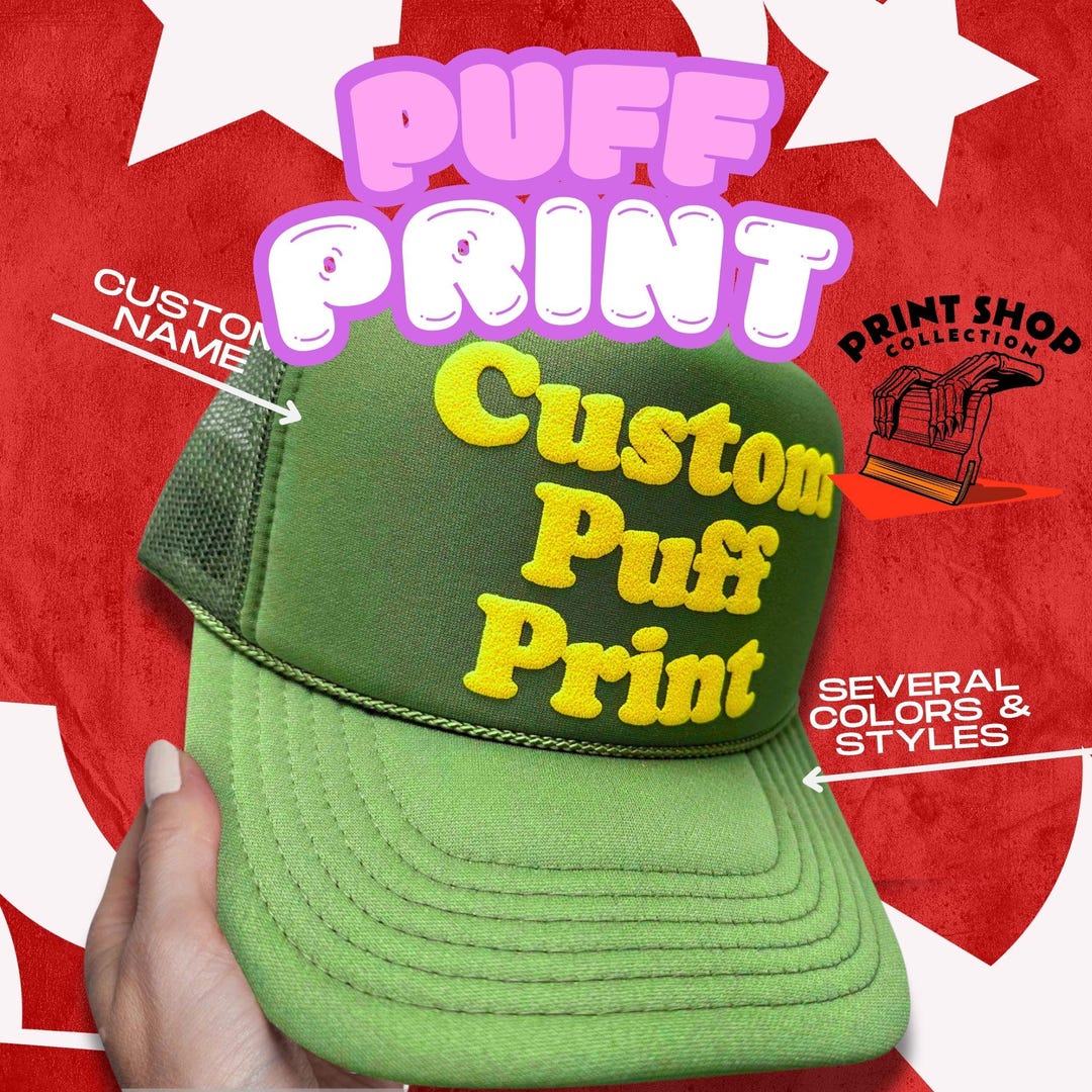 Custom PUFF Print Trucker Hat, Personalized Foam Hat, Custom Caps, 3D ...