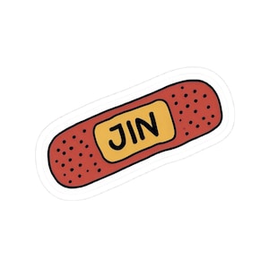 BTS Jin Bandage Sticker - Kiss-cut Stickers, K-pop Decal, Korean Pop ...