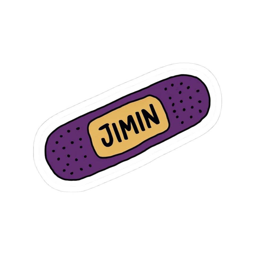 BTS Jimin Bandage Sticker - Kiss-cut Stickers, K-pop Fan Sticker ...
