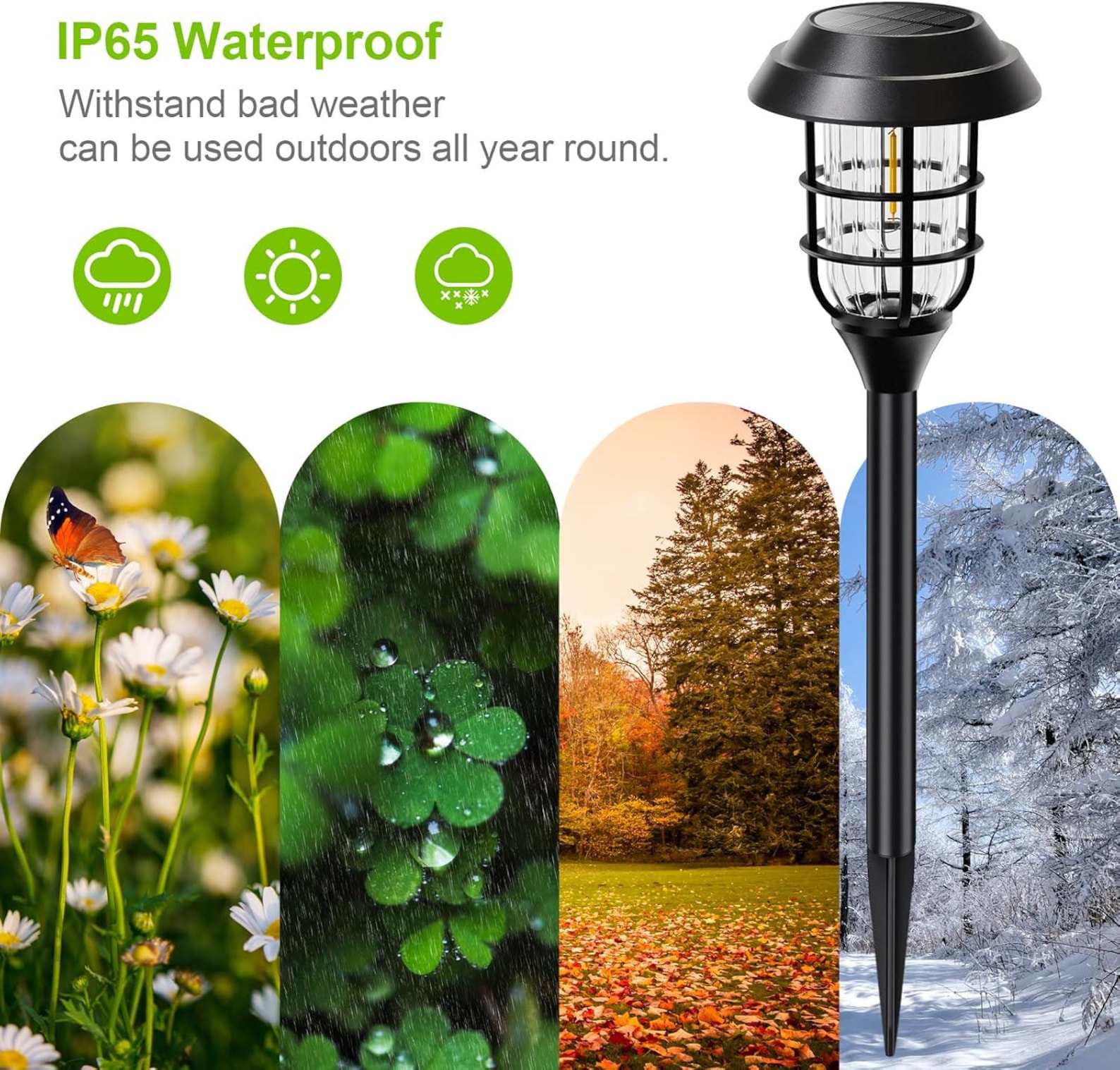 Solar Pathway Lights Outdoor 8 Pack – Bright LED Garden Lights, Waterproof IP65 Auto On/off Sola ...