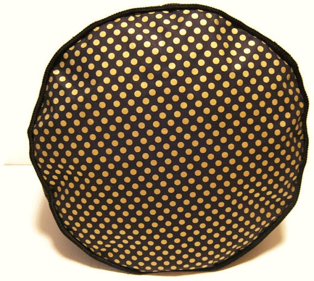 Metallic Gold Dots Pouffe Footrest Foot Stool Floor Cushion Pouff ...