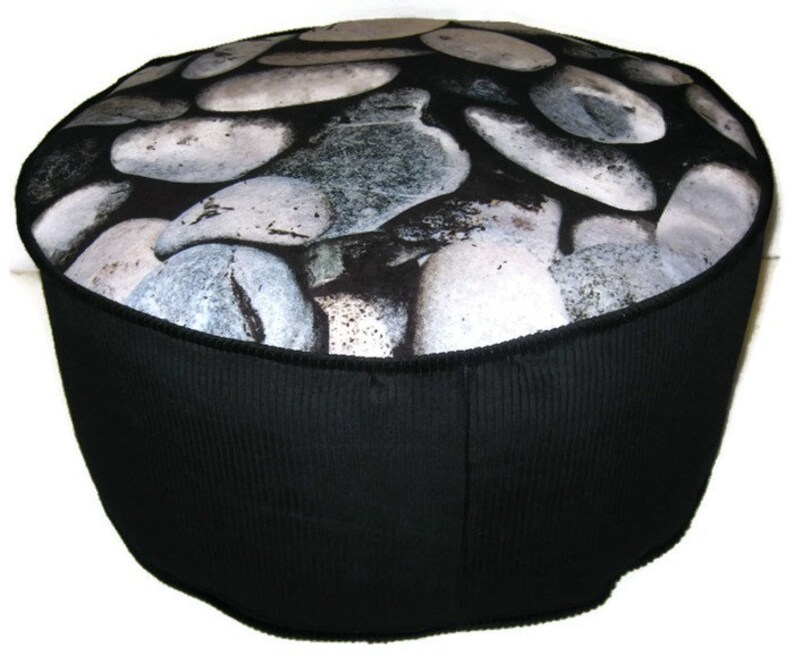 Keien en stenen poef voetensteun vloer kussen Pouff - Etsy Nederland