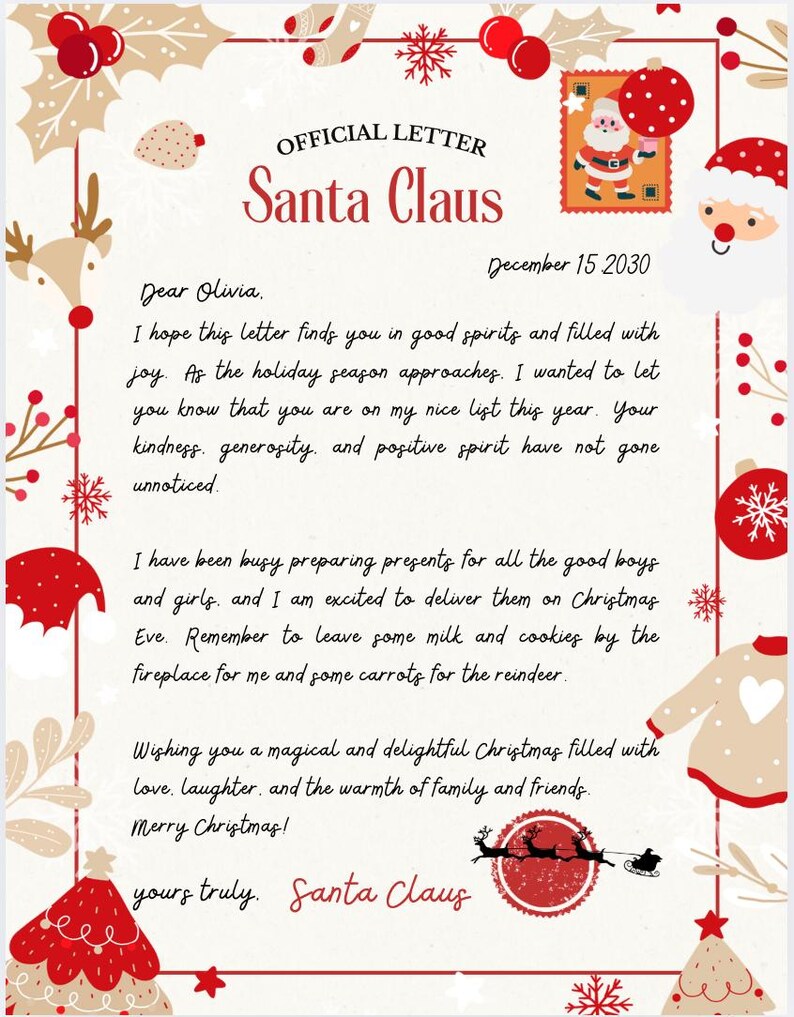 Christmas Wish List Printable, Letter to Santa, Christmas Printable for ...