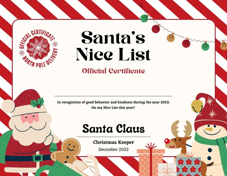 Christmas Wish List Printable, Letter to Santa, Christmas Printable for ...