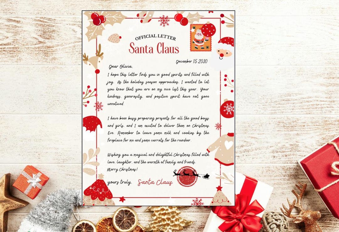 Christmas Wish List Printable, Letter to Santa, Christmas Printable for ...