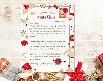 Christmas Wish List Printable, Letter to Santa, Christmas Printable for ...