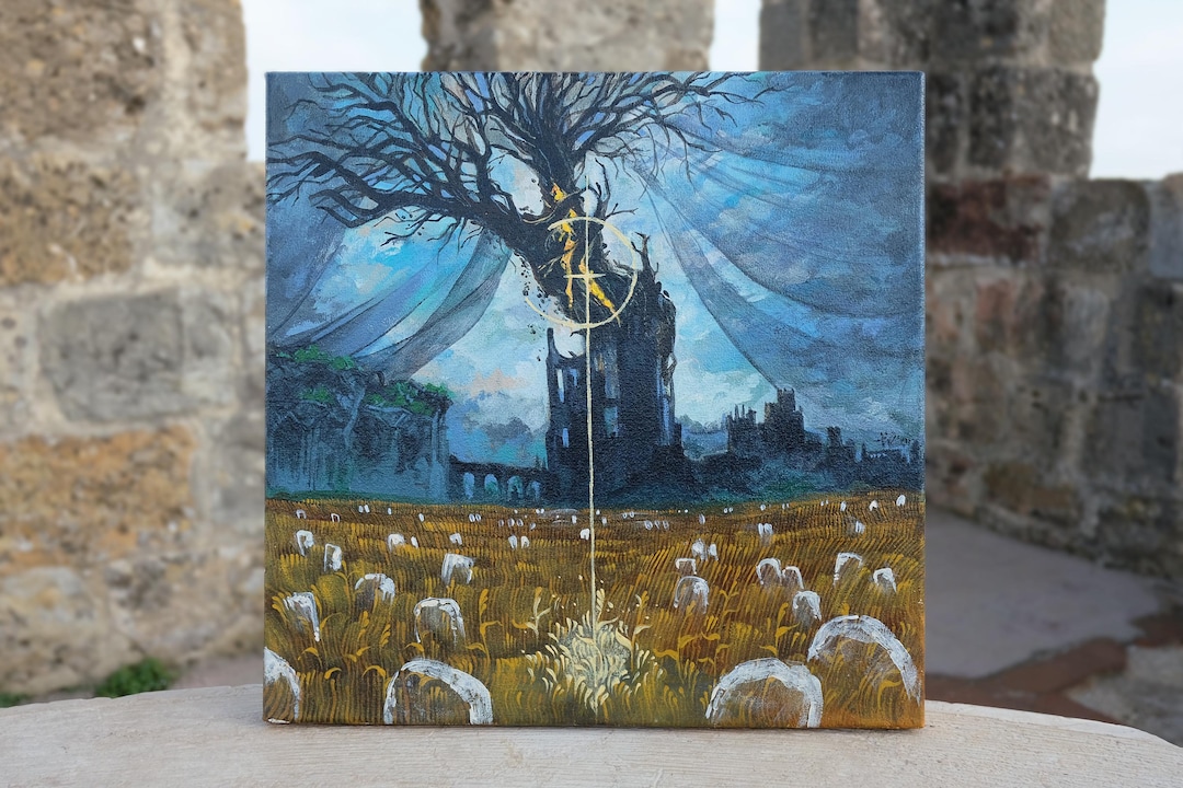 Elden Ring Shadow of the Erdtree Fan Art Canvas Acrylic Painting - Etsy