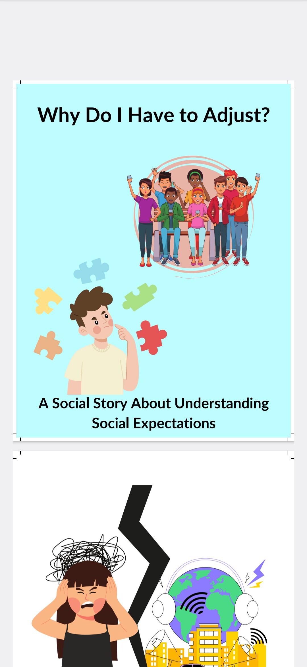 Why Do I Have to Adjust? Social Story for Autistic Teens ...