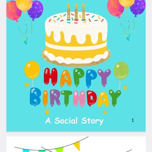 My Birthday Social Story | Autism-friendly Printable for Kids | Party ...