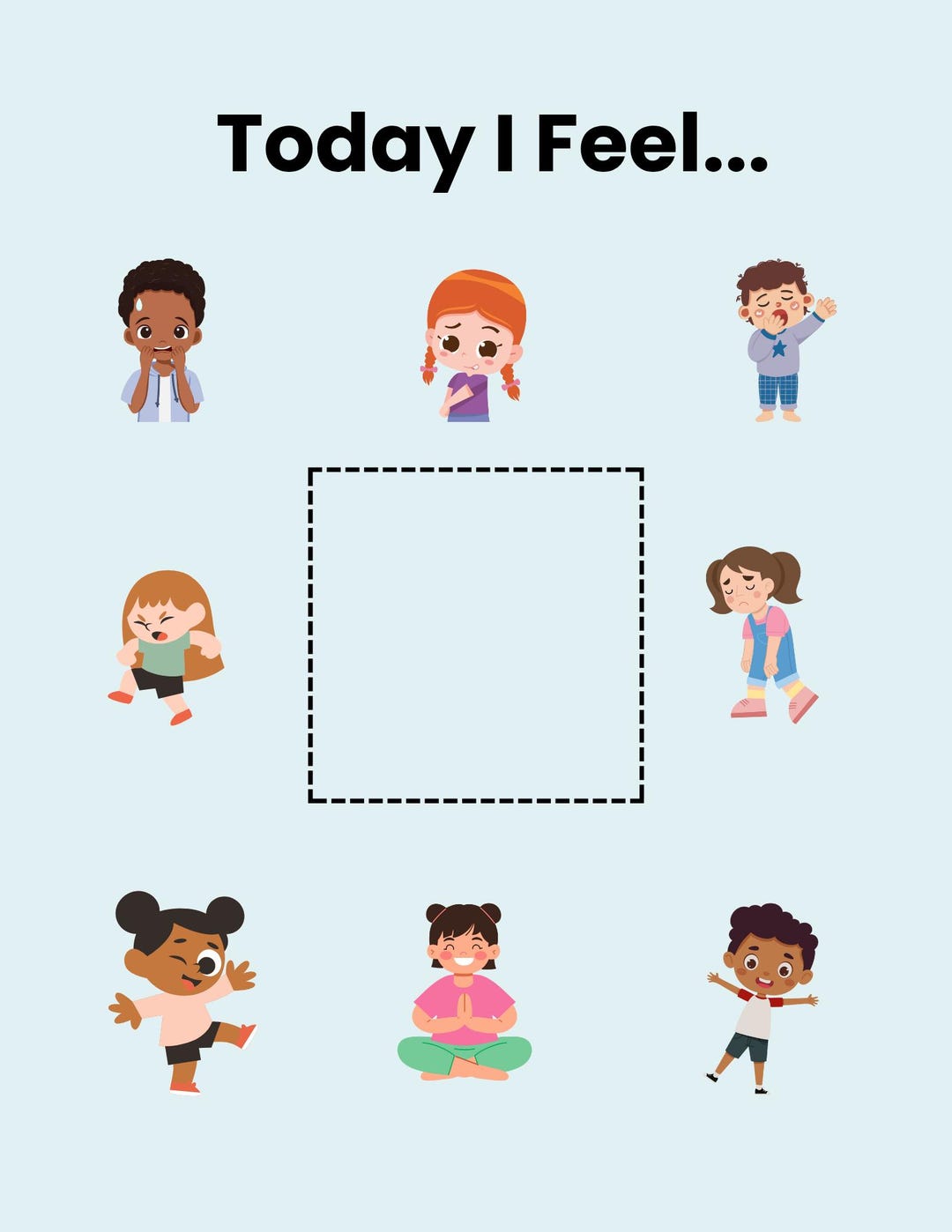 Printable Emotion Cards & Feelings Poster for Kids – Calm Corner, SEL ...