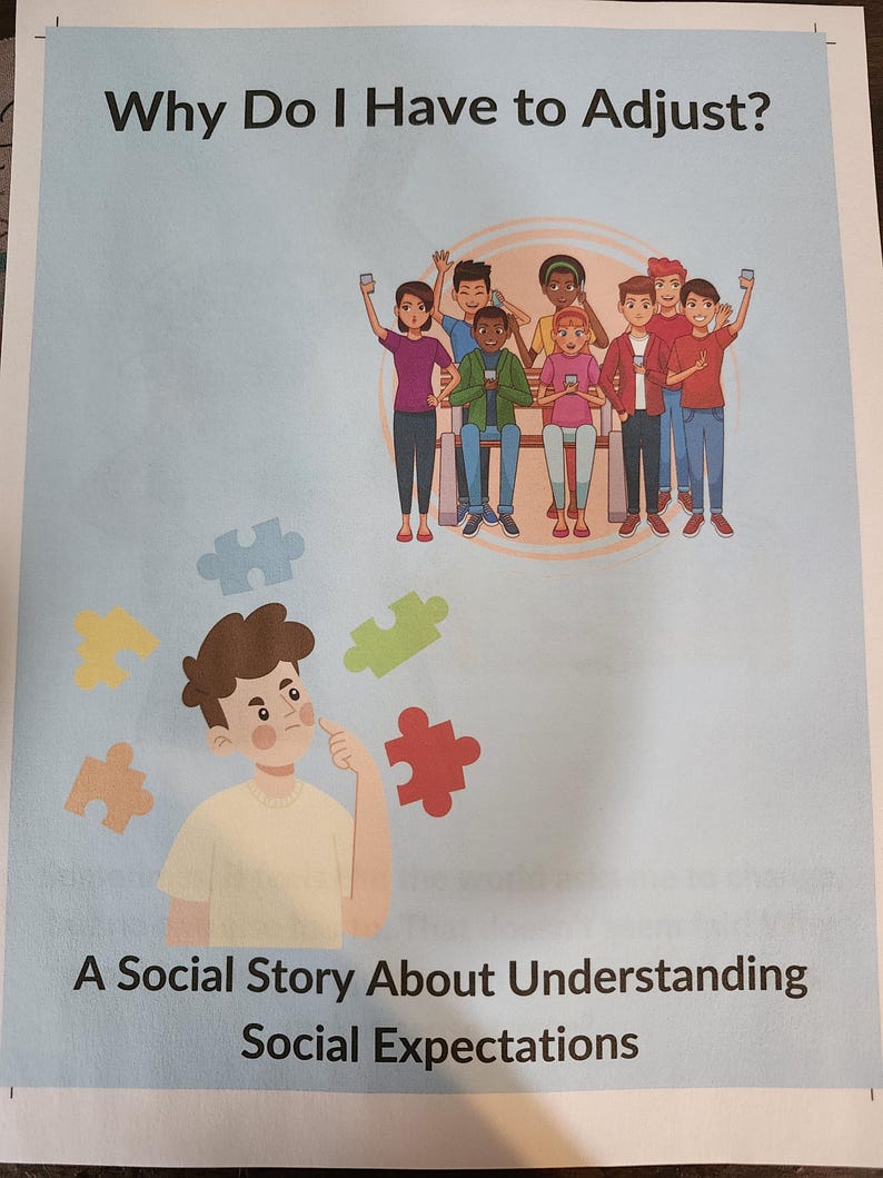 Autistic Teens Social Story: Understanding Expectations (PDF) - Etsy