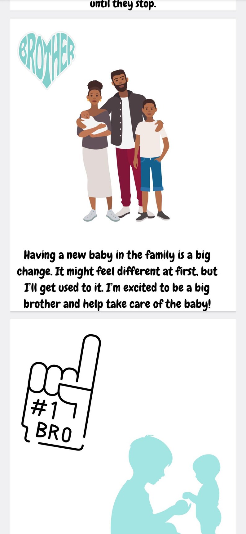 New Baby Social Story | Big Brother Autism-friendly Printable PDF - Etsy