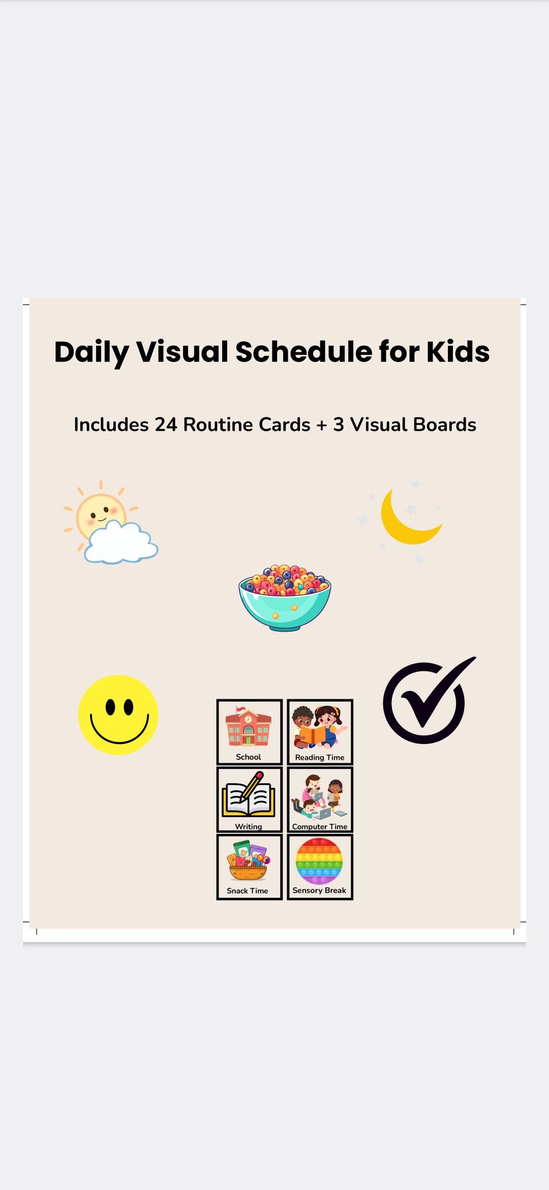 Printable Visual Schedule for Kids | Daily Routine Chart | Autism ...