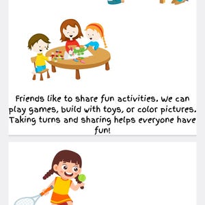 Making Friends Social Story | Printable Digital Download for Kids ...