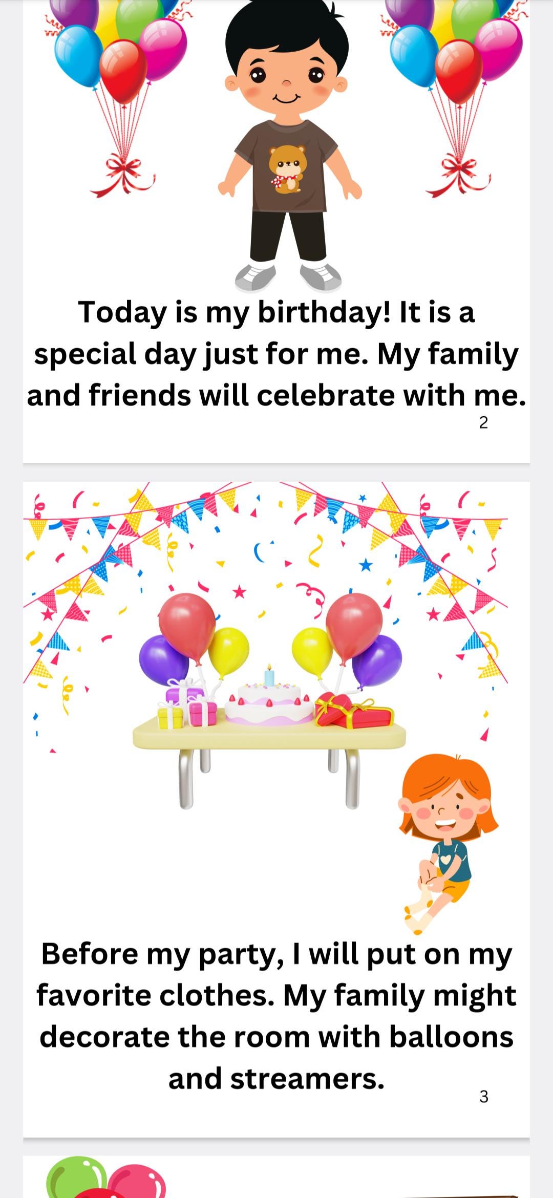 My Birthday Social Story | Autism-friendly Printable for Kids | Party ...