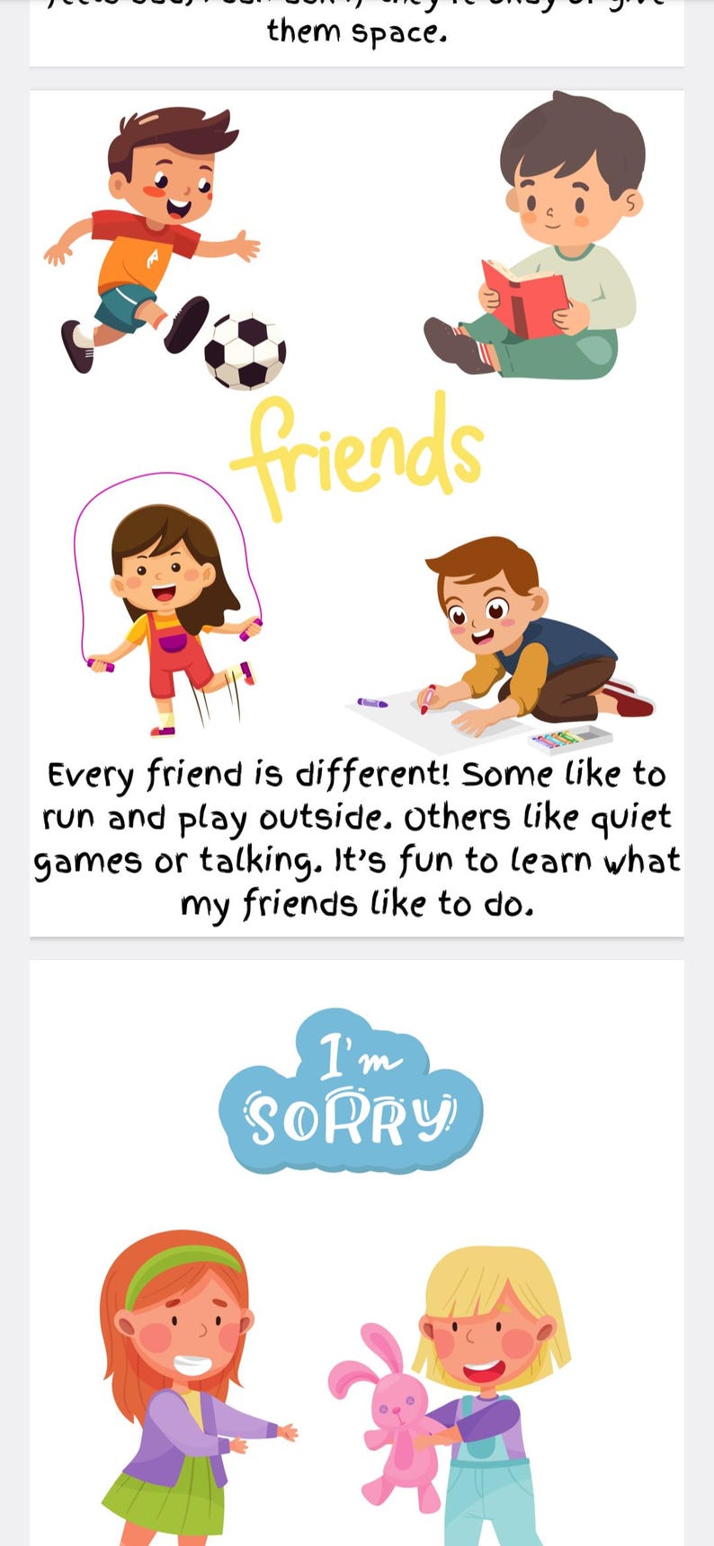Making Friends Social Story | Printable Digital Download for Kids ...