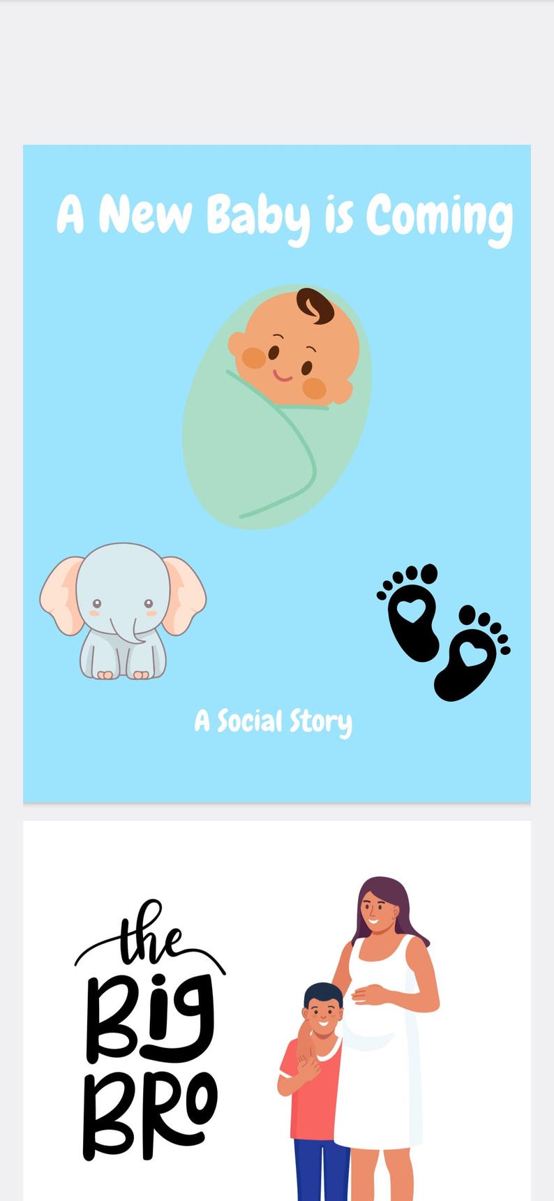 New Baby Social Story | Big Brother Autism-friendly Printable PDF - Etsy