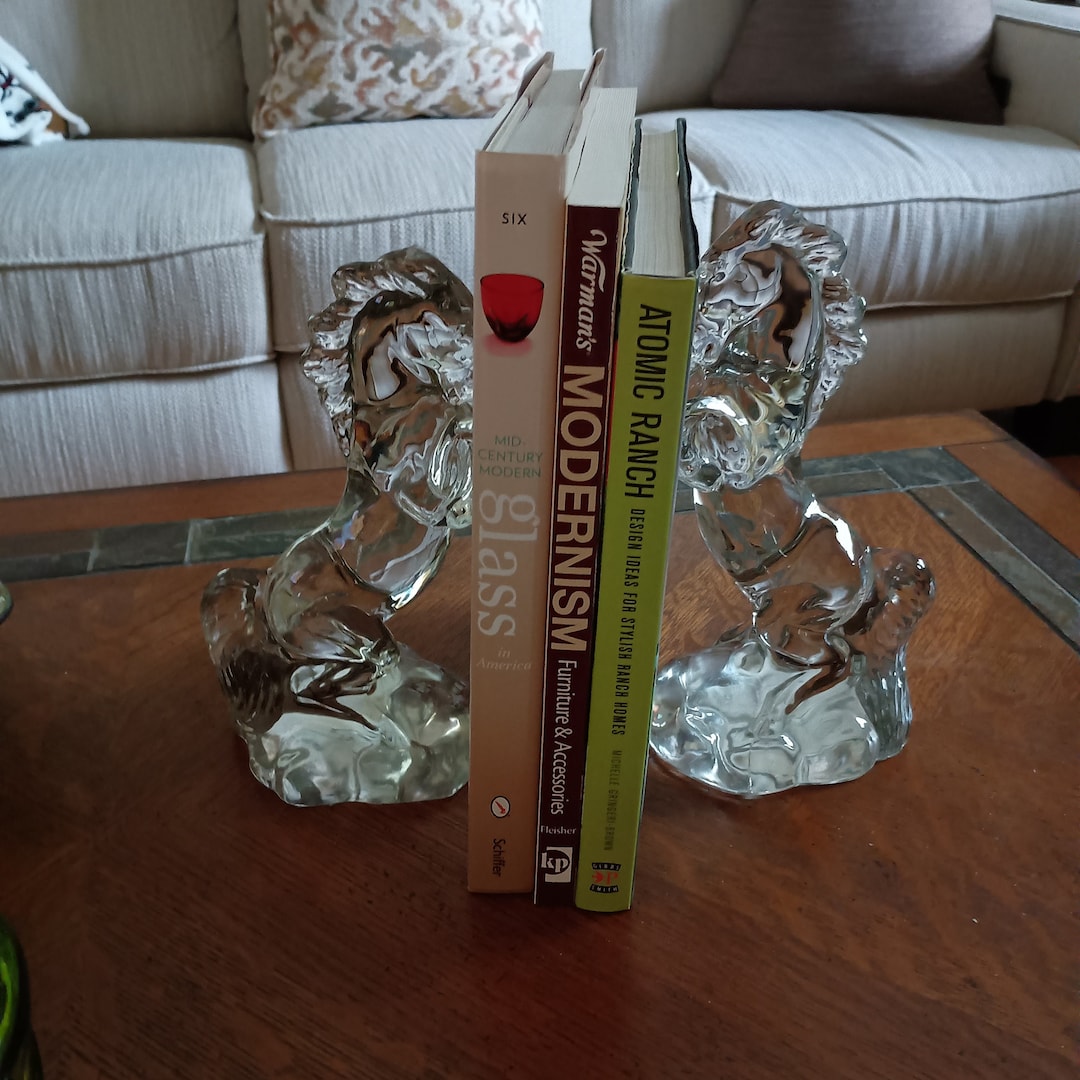Paden City Harry Barth Art Deco Rearing Horse Glass Bookends - Etsy