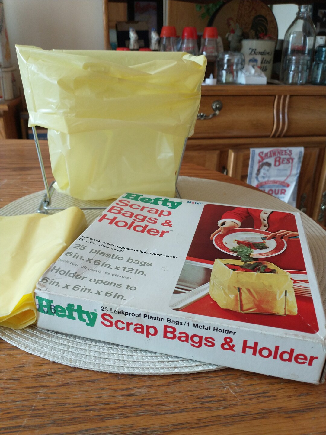Vintage Hefty Mobil Chemical Kitchen Scrap Bags and Metal - Etsy