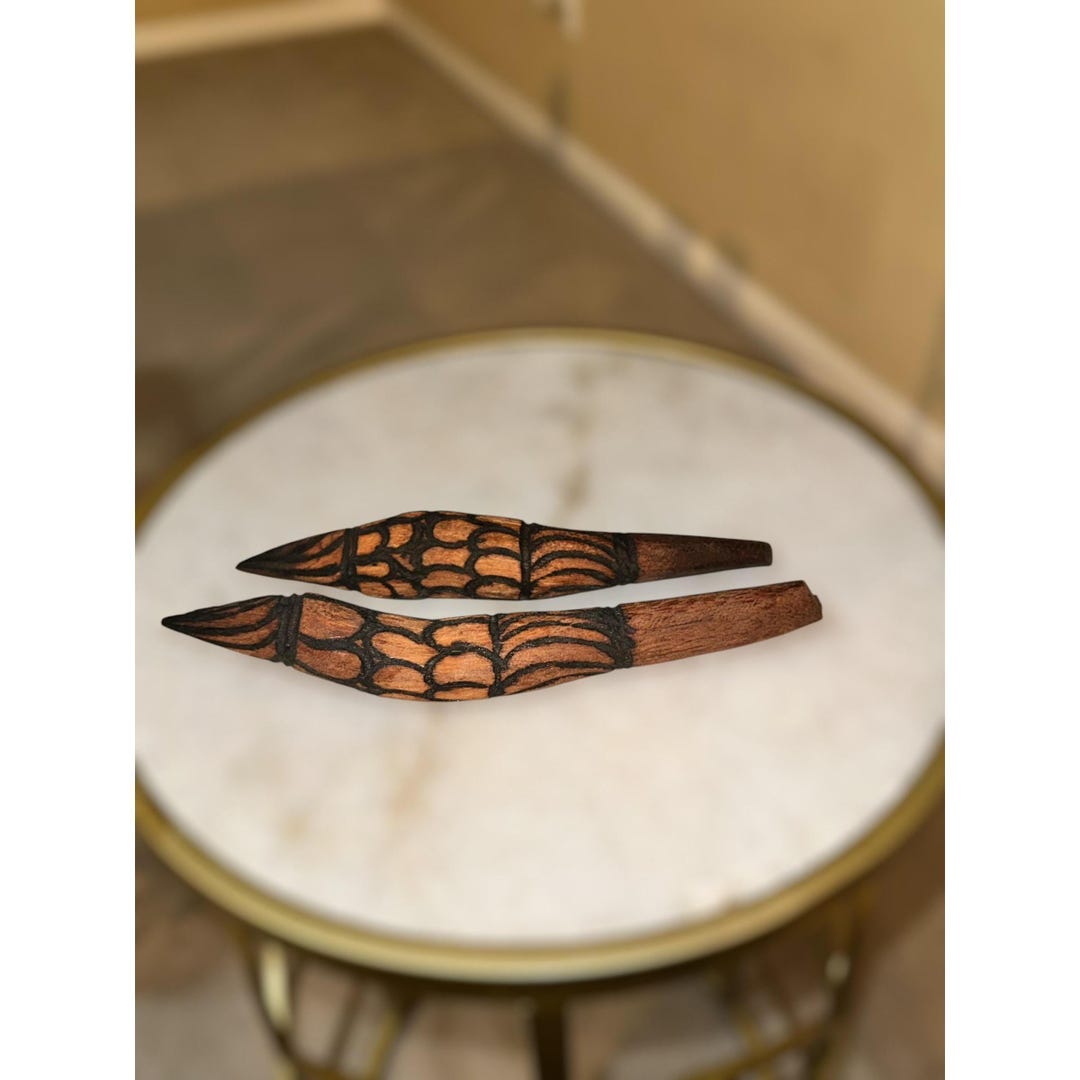 Australian Aboriginal Tribal Burnt Incised Wood Pair of Clap Sticks - Etsy