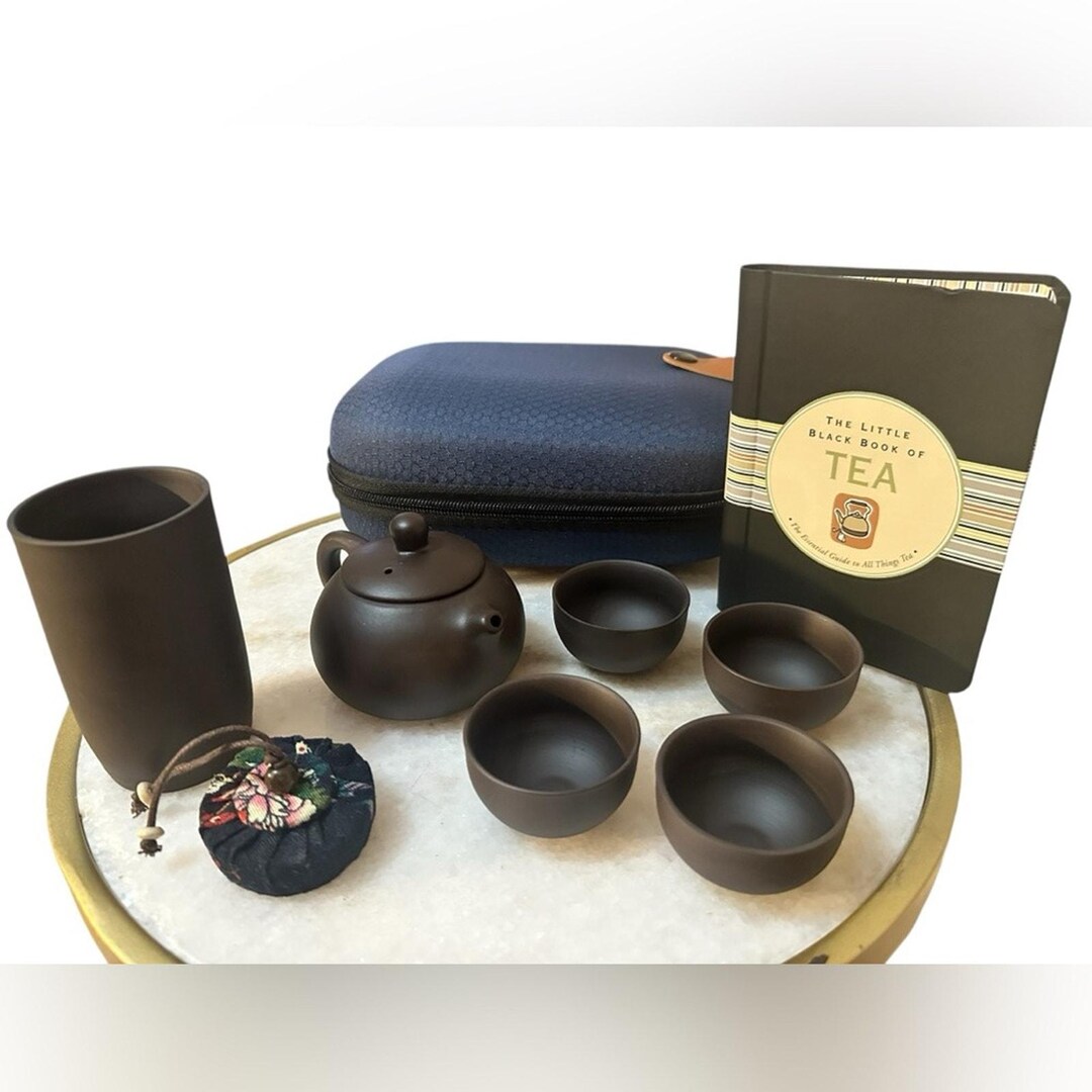 Tea Set for 4 With Travel Case and Tea Recipe Book - Etsy