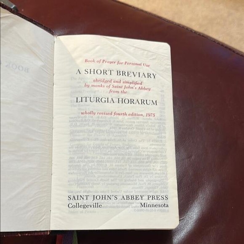 Rare Book of Prayer for Personal Use by Monks of Saint John’s Abbey 4th ...
