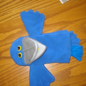 Blue Bird Hand Puppet Movable Mouth Made in the USA - Etsy