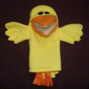 Bird Hand Puppet Yellow Black Felt Eyes Movable Mouth Vip Kids - Etsy