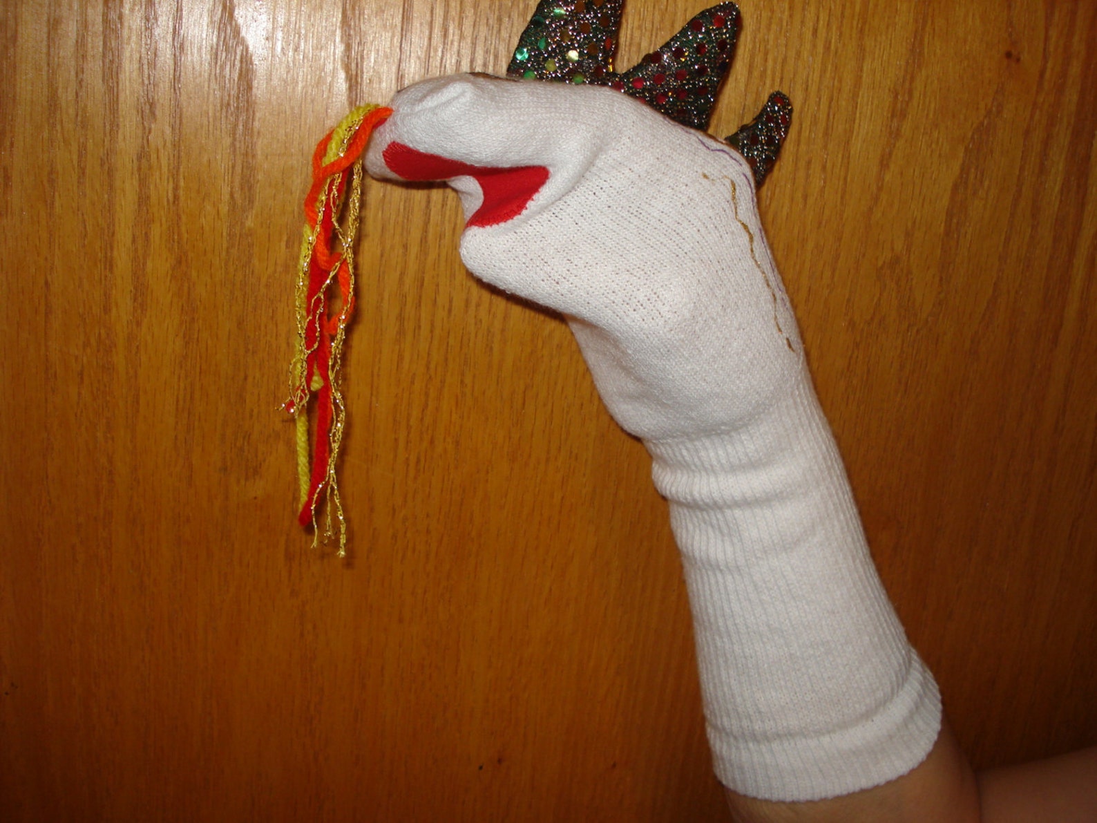 Dragon Sock Puppet Colorful Puppets Class Room Aid Visual Aid - Etsy