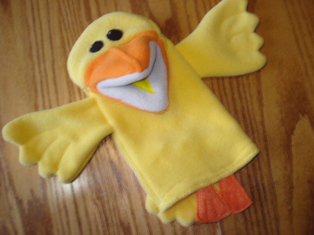 Yellow Bird Hand Puppet Hand Made Movable Mouth Nature Story Telling ...